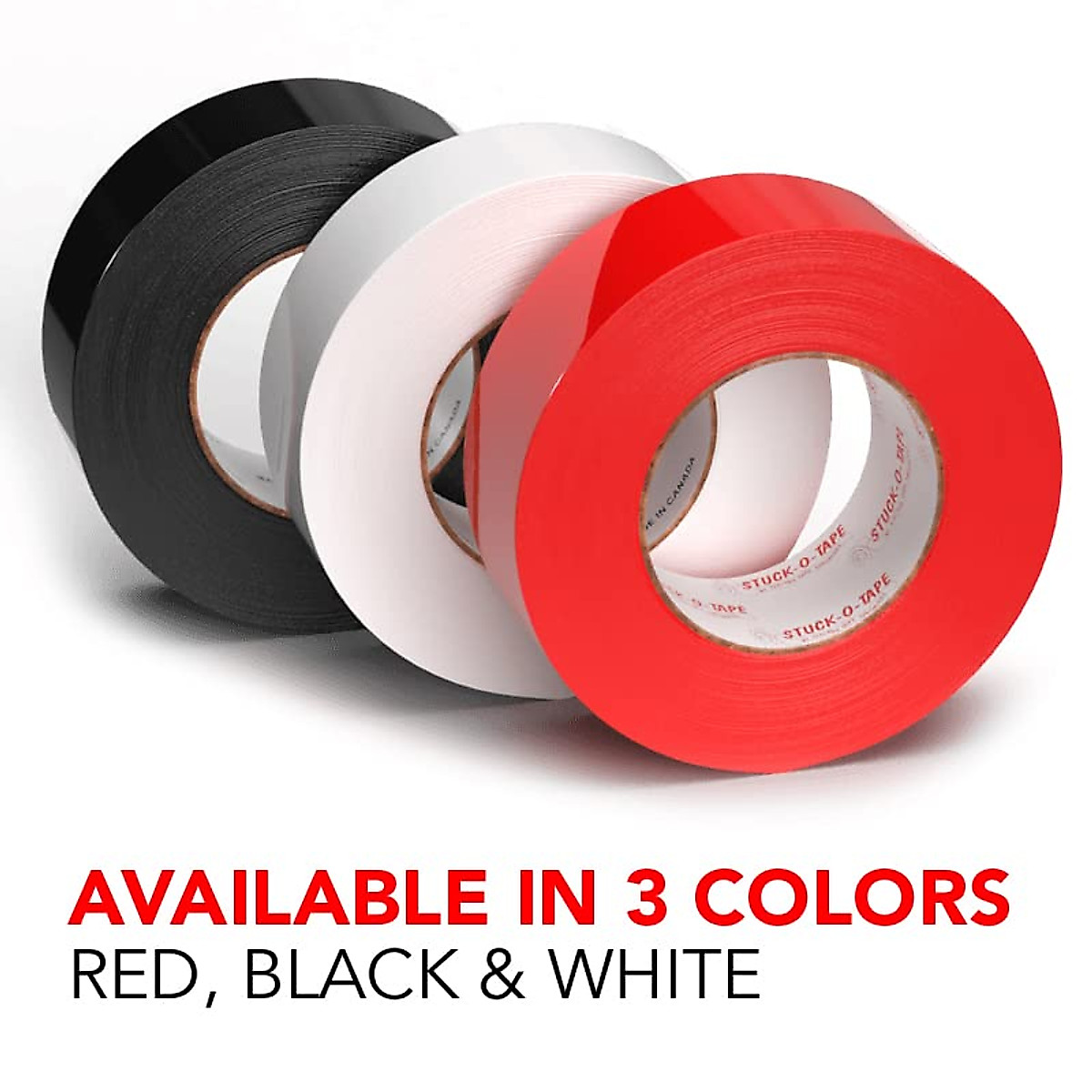 Stuck-O-Tape - Multi-Purpose Polyethylene Tape - Indoor/Outdoor Masking Surface Protection - Clean Release Low Residue UV Resistant - Single Roll, White, 2 inch x 60yd