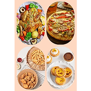 Air Fryer Disposable Paper Liner, 100PCS [ Large Size ] Non-stick Disposable Liners for 5-8QT Air Fryer