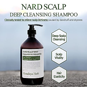 Bouquet Garni NARD Scalp Deep Cleansing Shampoo 33.8 Fl Oz - Natural Surfactant Anti Dandruff Shampoo for Itchy Dry Scalp - Natural Calming Ingredients Lavender Rosemary Argan Jojoba Oil Amino Acids