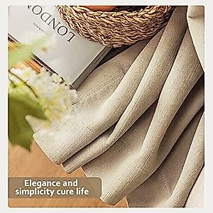 LIYAXUN Pinch Pleat Velvet Curtains 96 inches Length, 85% Blackout Curtain for Living Room/Bedroom, New Technology Velvet Drapes (1 Panel, 52W x 96L Inch, Nature Beige)