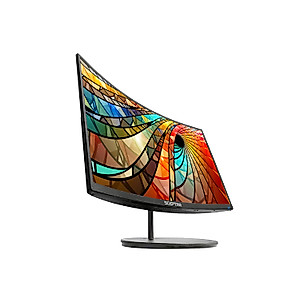 Sceptre 27" Curved 75Hz LED Monitor C278W-1920R Full HD 1080P HDMI DisplayPort VGA Speakers, Ultra Thin Metal Black, 1800R immersive curvature, 2018,Metallic Black