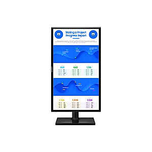 SAMSUNG T40F Series 24-Inch FHD 1080p Computer Monitor, IPS Panel, HDMI, VGA (D-Sub), Height Adjustable Stand, 3 Yr WRNTY (LF24T400FHNXGO)