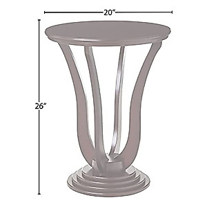 Frenchi Furniture Table, L 19.70 inch x W 19.70 inch x H 25.80 inch, Espresso