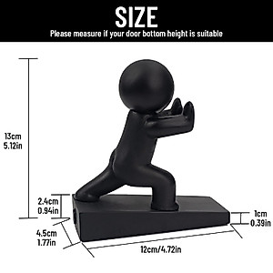 Cute Door Stopper, 2 Pack Door Stop, Flexible and Effective to Keep Your Door Open, White+Black (Patented)