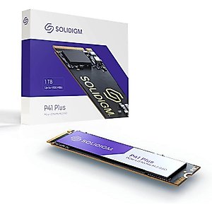 Solidigm™ P41 Plus 1TB SSD, PCIe GEN 4 NVMe 4.0 x4 M.2 2280 3D NAND, Storage Upgrades for PC and Laptops, Everyday Computing and Gaming, SSDPFKNU010TZX1