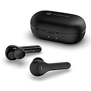Motorola Moto Buds 085 - True Wireless Bluetooth Earbuds with Microphone and USB-C Charging Case - IPX5 Water Resistant, Smart Touch-Control, Lightweight Comfort-Fit, Clear Sound & Deep Bass - Black