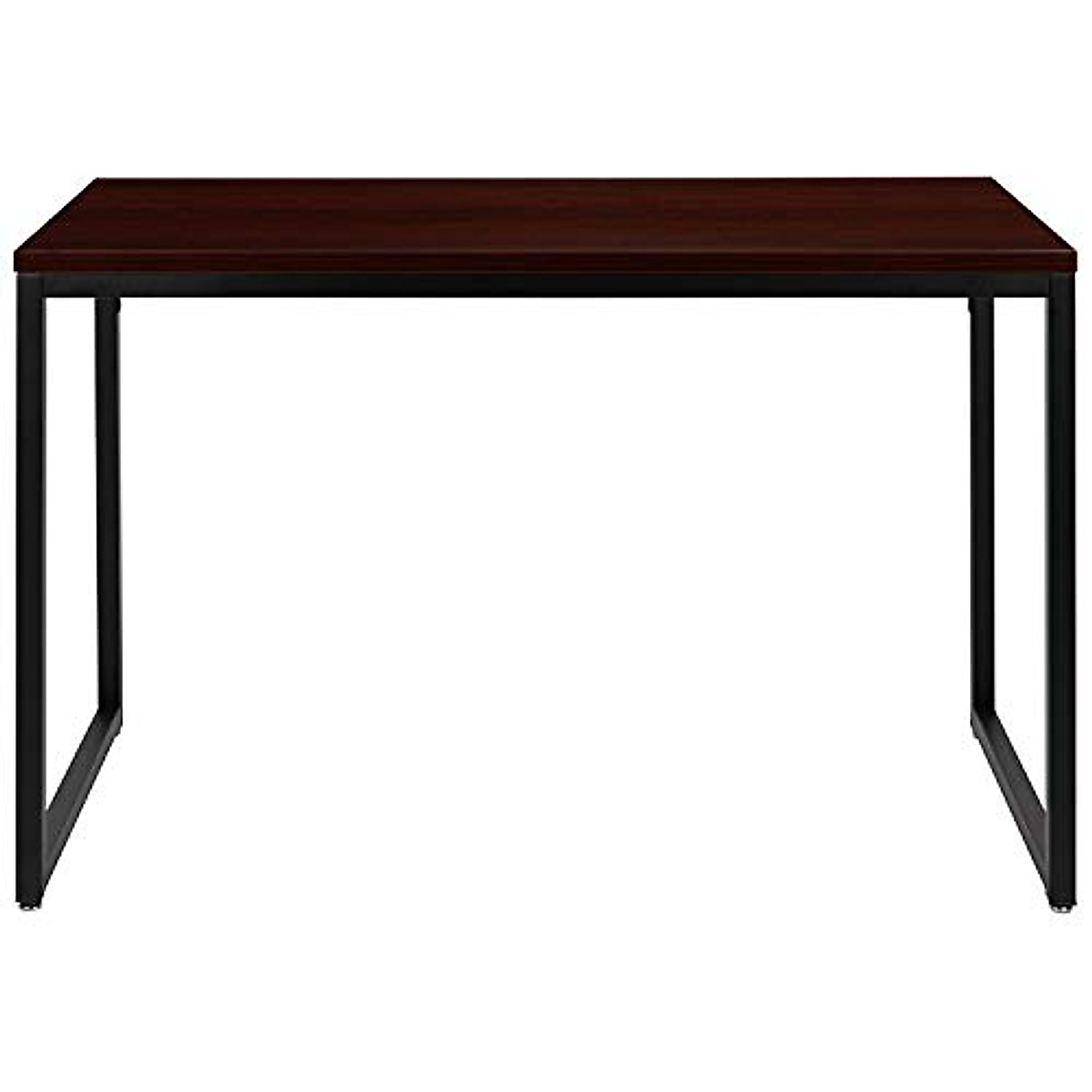 Flash Furniture Tiverton Industrial Modern Desk-Mahogany/Black Commercial Grade Computer Desk-47" Sturdy Home Office Desk-Writing Desk