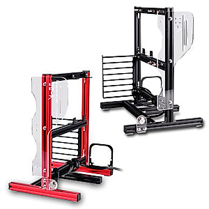 ITX (17 x 17cm) ATX MATX PC Motherboard Case Frame, Open Bare Metal Air Water Cooling Fan Stand Chassic Test Bench Vertical Rack Computer Board Overclocking Heat Dissipation(Vertical Black)