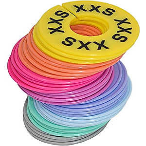 COLIBYOU Clothes Size Dividers (40 Pack) Clothing Rack Round Closet Hangers, Perfect for Live Sale and LuLaRoe Supplies, Sizes XXS to 3XL