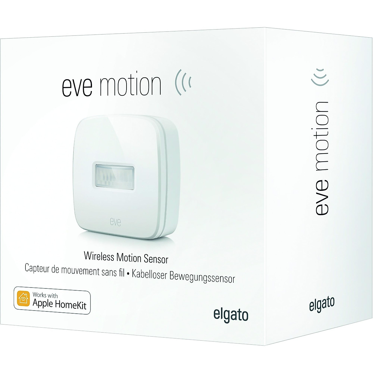 Eve Motion - Apple HomeKit Smart Home Motion Sensor for Triggering Accessories and Scenes, White (Not Thread Enabled)