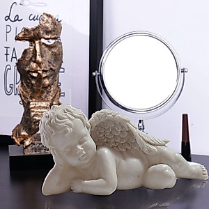 HOWFIELD Angel Figurines Baby Memorial Gifts - Christmas Angel Garden Statues Outdoor Cherub Indoor Baby Angel Wings