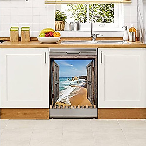 Dishwasher Magnet Cover Coastal View Twelve Apostles Victoria Australia Magnetic Refrigerator Stickers Decorative Appliance Cover Fridge Panels Metal Door Garage 23x26in