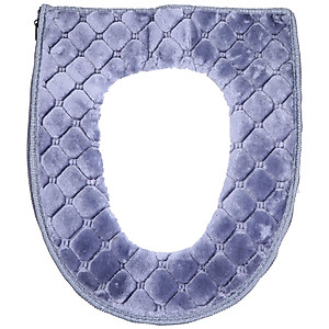 FAVOMOTO Bathroom Seat Toilet Liners Plush Toilet Seat Thickened Cover Plush Bath Cushion Seat Cover Toilet Warmer Padded Family Cushion