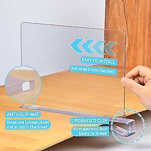 Acrylic Shelf Dividers for Closet Organization, Closet Organizers and Storage Closet Shelf Organizer Towel Organizer for Bedroom Kitchen Office Closet Bathroom 6 Pack