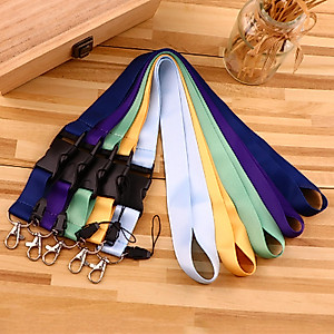 juanooo Cool Blue Key Lanyard for Men Women Teachers Staff Detachable Badge Keychian Lanyard for ID Badges Flat Neck Lanyard