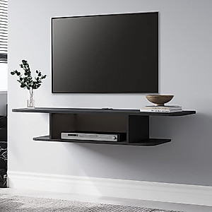 FITUEYES Floating Entertainment Center Wall Mounted Media Console TV Stand Component Shelf TV Wall Cabinet, Black