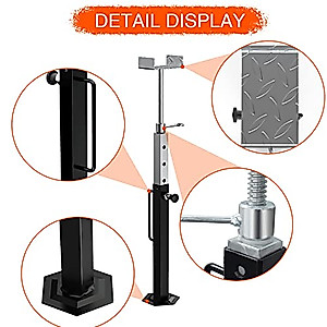 2023 New Sulythw RV Slide Out Supports Stabilizer Jacks Heavy Duty Rust Resistant Steel Adjustable from 19'' to 47'' for 5th Wheel 5000 lbs Capacity，2 Pcs Camper Jack Stands