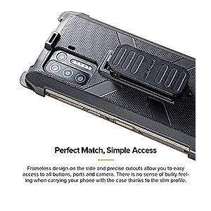 Ulefone Armor 13 Original TPU Black Case, Multifunctional Protective Case Armor 13 with Back Clip Carabine