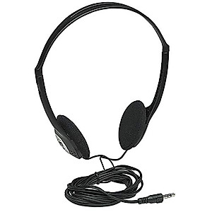 Manhattan On-Ear Wired Stereo Headphones - Long 6ft Cable, Single 3.5mm Wire Plug, Lightweight, Retro Vintage Style, Adjustable Headband –for Walkman, CD Player, Computer -3 Yr Mfg Warranty - 177481