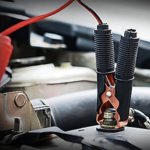 Nilight - GA-ACC-01 2 Pcs 30A Alligator Clips Booster Jumper Cable for Car Battery Charging Charger, 6 mm Copper Terminal