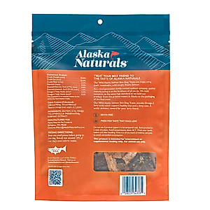 Alaska Naturals® 100% Wild-Caught Alaska Salmon Skin Dog Treats, Delivers 0.8% EPA & 1.0% DHA Omega-3 Fatty acids to Support Healthy Skin & Shiny Coat, Gluten Free, Grain Free Dogs Treat, 3 oz