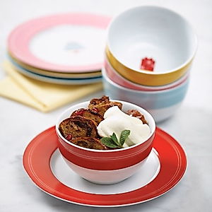 Cake Boss Serveware Dessert Plate Set, 4 Piece, Print