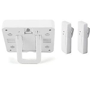 plplaaobo Therometer, 2pcs Refrigerator Temperature Sensor Wall-Mounted Wireless with Min/Maximum LCD Display, Portable Digital Alarm Thermometer with Adjustable Hanging Hook for Homes Offices