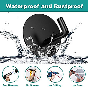 BARONAGE 4pcs Adhesive Hooks Bathroom Hooks Heavy Duty Wall Hooks 304 Stainless Steel Waterproof Towel Hooks for Hanging Robes, Towels, Hats, Bathroom, Shower, Kitchen, Living Room, Depot