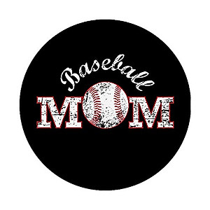Baseball Mom Black PopSockets PopGrip: Swappable Grip for Phones & Tablets