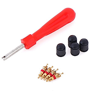 YÁSEZ Tire Valve Service Kit 4 Cores Caps Stem Repair Tool for Car Motorcycle Bus Truck