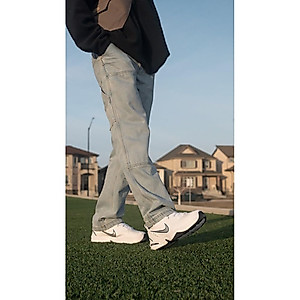 NIKE Men's Walking, White Silver Metallic Navy Blue, 9