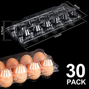 Sintuff 3 Pcs Farm Fresh Eggs for Sale Sign with Stakes 30 Pcs Plastic Egg Cartons for 12 Eggs 30 Fresh Farm Eggs Handling Instructions 30 Farm Fresh Eggs Labels Egg Handling Stickers