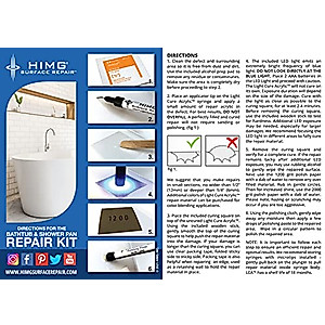 HIMG Bathtub & Shower Pan Repair Kit, Compatible with Kohler White