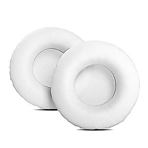 YDYBZB Ear Pads Ear Cushions Pillow Foam Replacement Compatible with Martin Logan Mikros 90 Headphones Protein Leather Earpads White
