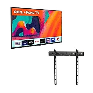 ONN 42-Inch Class Full HD (1080p) LED Smart TV Compatible with Netflix, Disney+, Apple TV, HBO + Free Wall Mount (No Stands) 100068372 (Renewed)