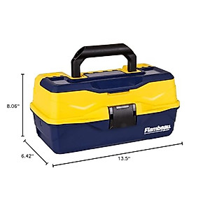 Flambeau Outdoors 6381KA 1-Tray Adventurer Kid's Box with Starter Tackle Kit - Yellow/Blue