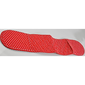 Home-X Red Polk Dot Double Oven Mitt for Cooking and Serving, Heat Resistant, Extra Long Potholder, Oven Gloves to Protect Hands and Arms, Machine Washable -32”L