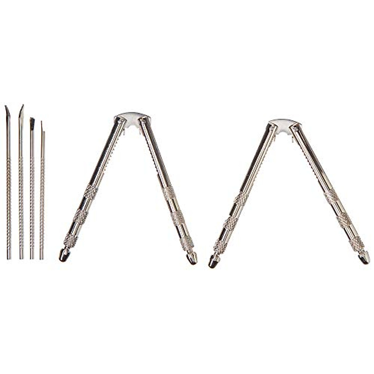 Chef Craft 21629-2PK Stainless Steel Set, 2 Nut Crackers and 4 Picks, White