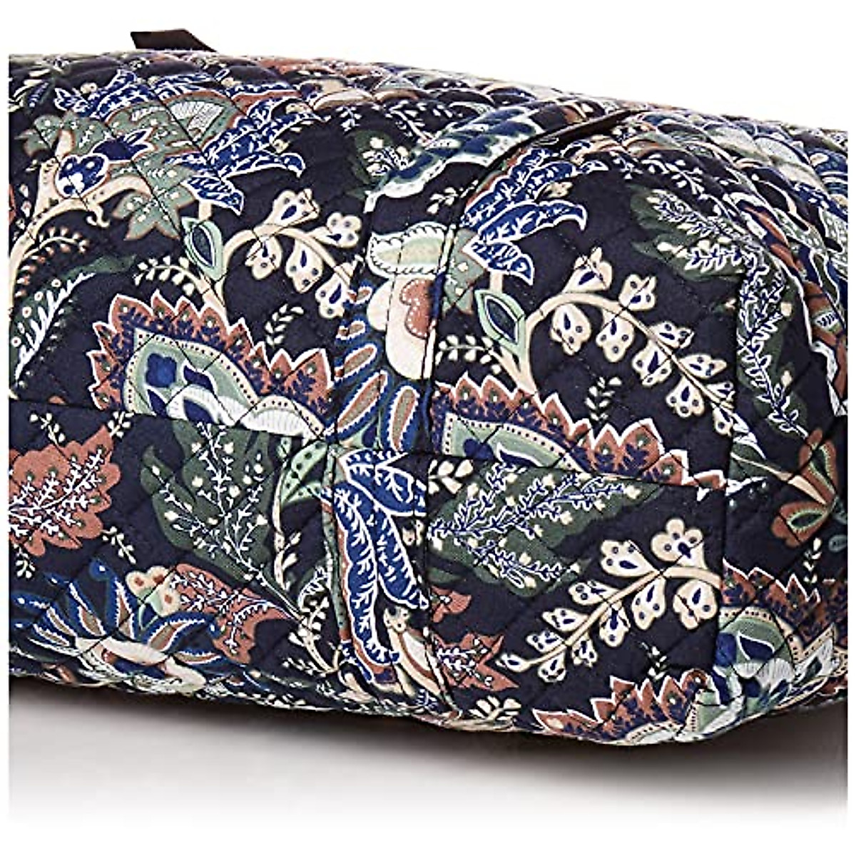 Vera Bradley Women's Cotton Deluxe Vera Tote Bag, Java Navy Camo - Recycled Cotton, One Size