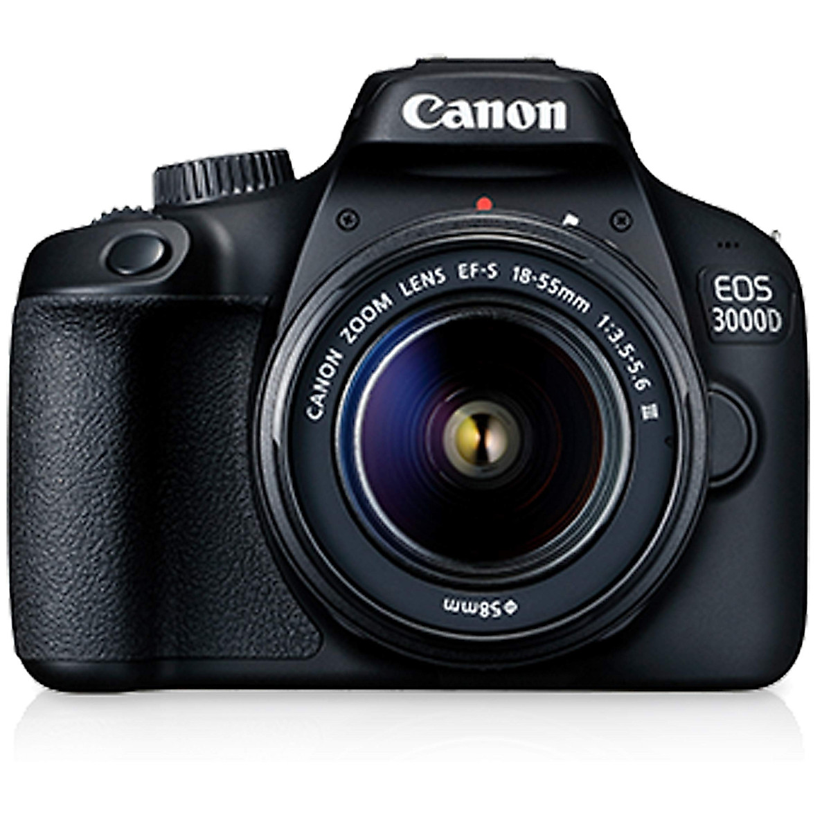 Canon EOS 3000D (Rebel T100) DSLR Camera w/EF-S 18-55mm F/3.5-5.6 Zoom Lens + 128GB Memory + Case + Tripod + Filters (36pc Bundle)