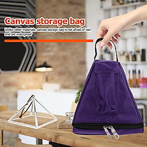 Vaguelly Crystal Singing Pyramid Case, Resistant Storage Bag Carrying Pouch, Purple
