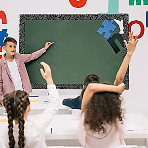 Zonon 65 Feet Bulletin Board Borders Dots Decorative Bulletin Border Rolled Blackboard Straight Wavy Trim Borders Back to School Decoration for Classroom and Home (Wavy White Dot)