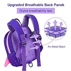 yisibo Kids Backpack with Safety Leash,Anti-lost Children Toddler Backpack for Boys Girls Baby (Purple With Safety Leash(3-6 Years))