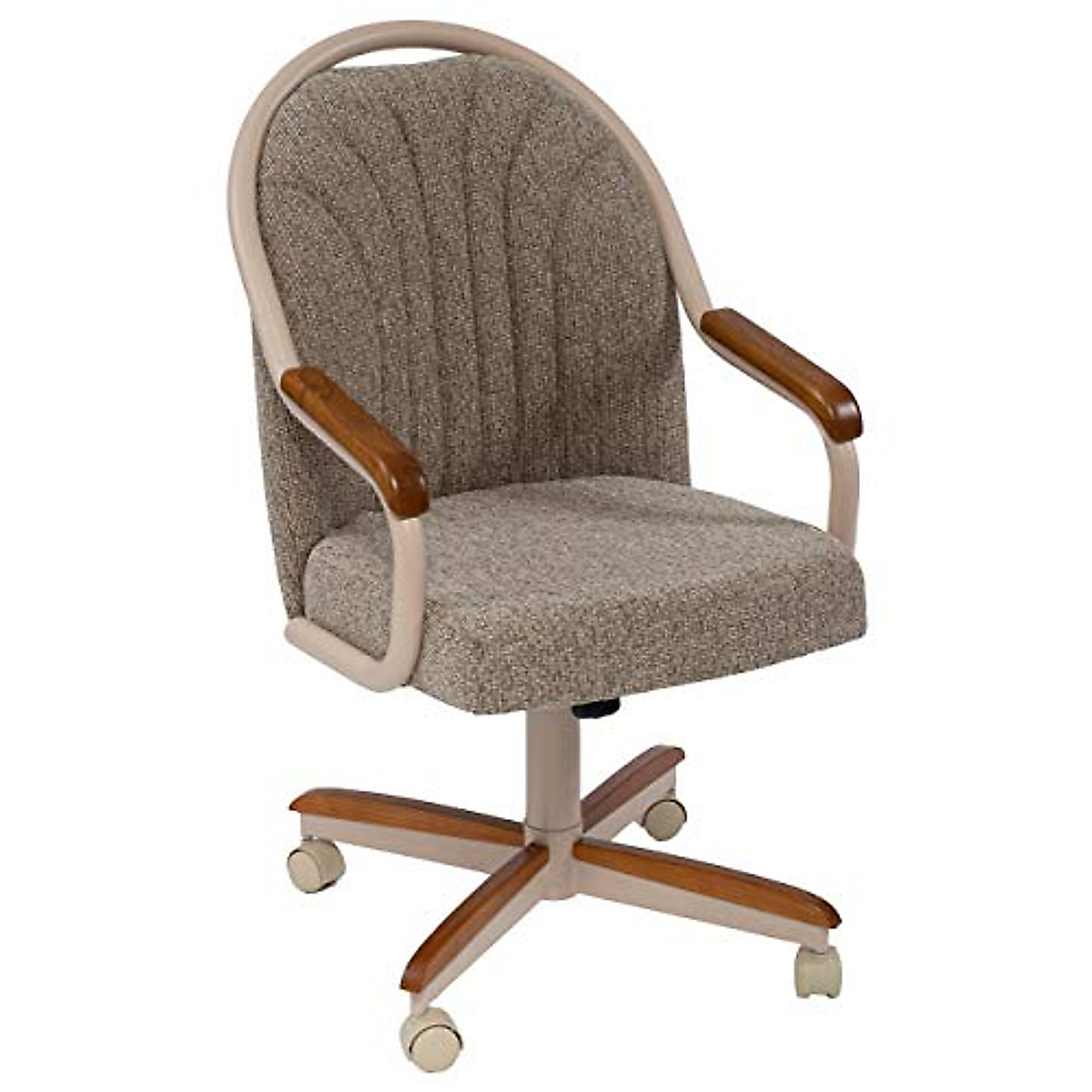 AW CO. Casual Dining Cushion Swivel and Tilt Rolling Caster Chair