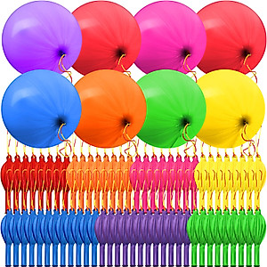 150 Pcs Punch Balloons Assorted Colors Punching Balloons, Party Balloons Neon Punch Ball Party Favors for Birthday Wedding Graduation Pool Party Supplies