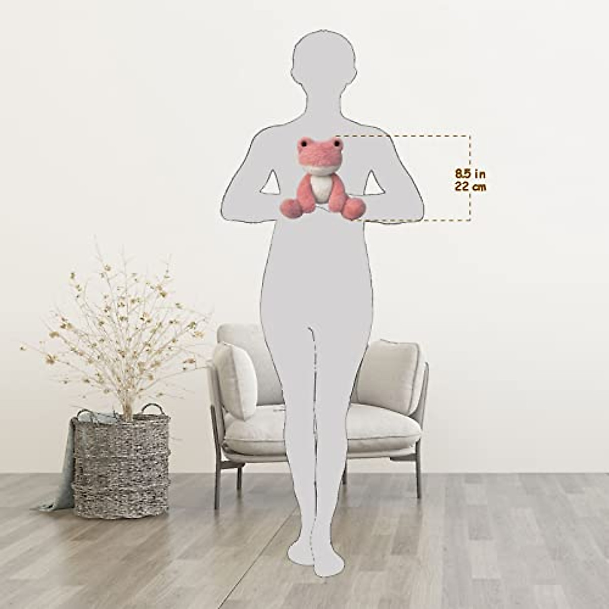 Doindute Frog Stuffed Animal, Pink Frog Plush Toy, Soft Cuddly Plushie Hugger Toy for Boys Girls, Gifts for Kids or Girlfriend, 8.5 Inches