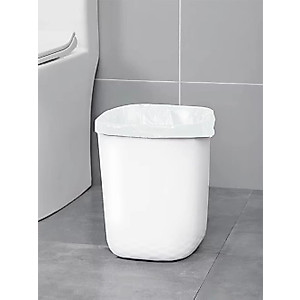 Diyalor Small Trash Can for Bathroom with 60 Trash Bags,2.3 Gallon Bathroom Garbage Can Wastebasket (1, White)