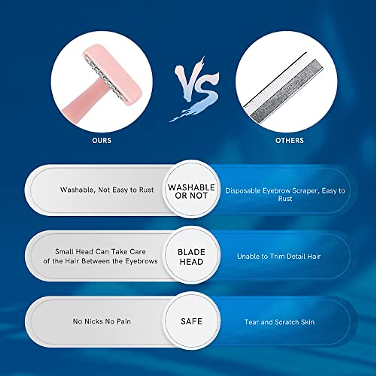 Eyebrow Razors for Women, Face Razors for Women, Dermaplane Razors for Women Face, Eyebrow Hair Trimmers, Facial Razors, 6 Pcs