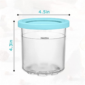 Creami Deluxe Pints, for Ninja Creami Pints, Creami Pint Containers Safe And Leak Proof Compatible with NC299AMZ,NC300s Series Ice Cream Makers