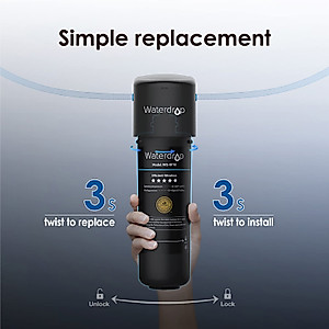 Waterdrop 10UB Under Sink Drinking Water Filter System and Waterdrop RF10 Replacement Filter Cartridge for 10UA/10UB Under Sink Water Filter